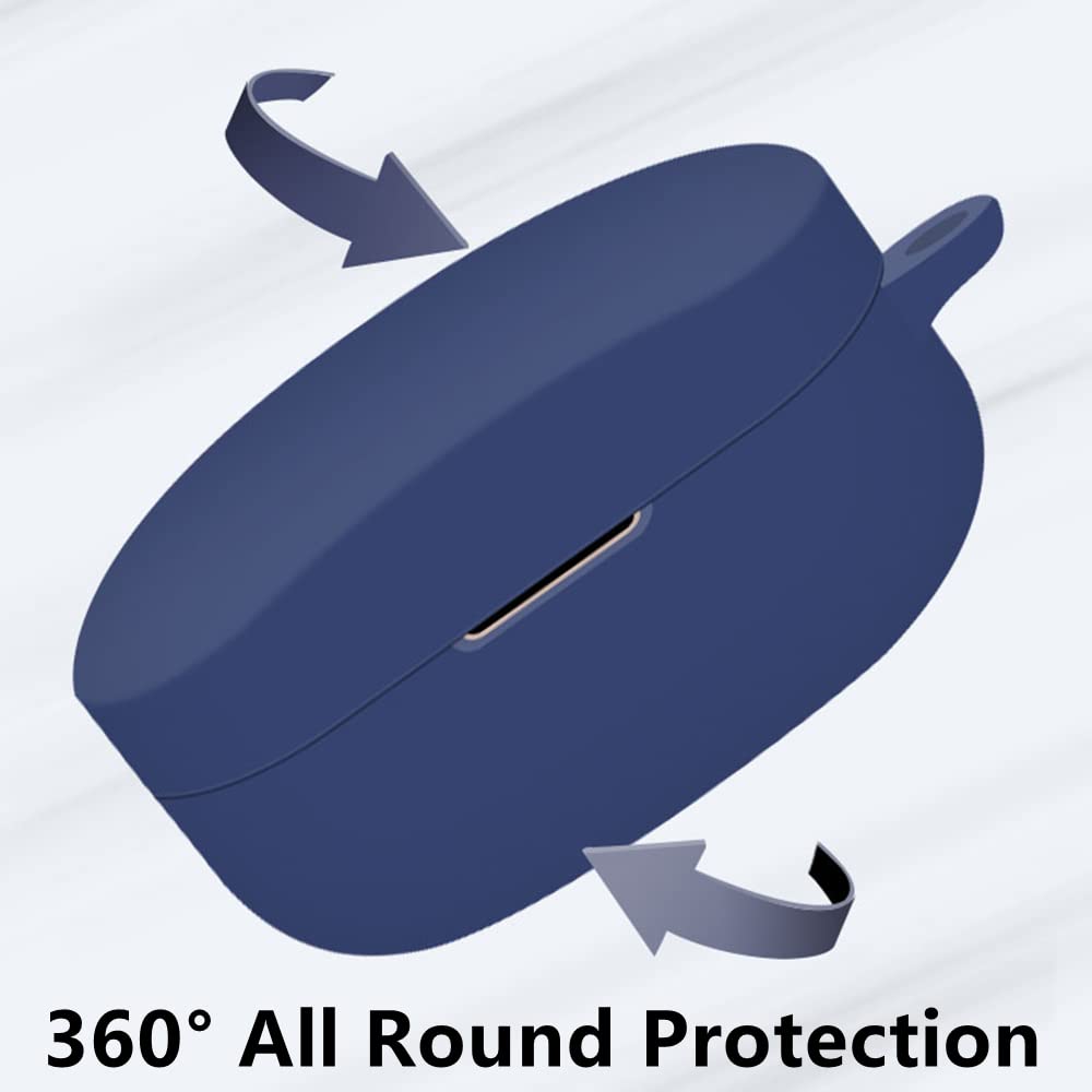 Cover Case for Sony WF-1000XM4 Earbud, Soft Silicon Colorful Sony WF-1000XM4 Case Wireless Earbuds Protective Cover with Keychain [3 Pack] (Black + Blue + White)