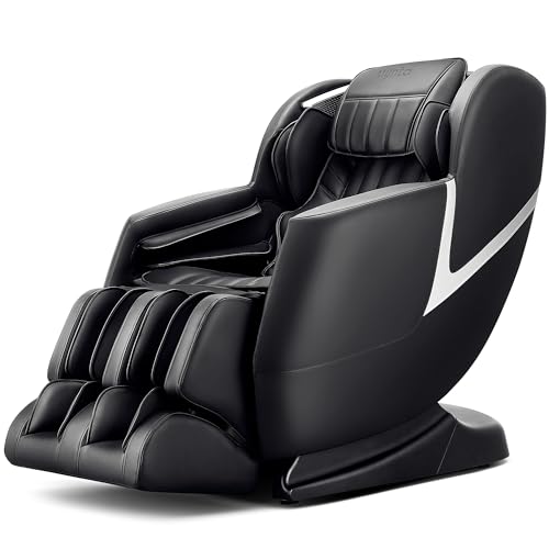 MYNTA 2024 Upgraded 3D Massage Chair, Full Body Massage Chair Recliner with Zero Gravity, Body Scan, Thai Stretch, Heat, Airbags, Bluetooth Speaker, Fully Assembled, MC2100 (Black)