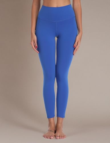 YUNOGA Women's Soft High Waisted Yoga Pants Tummy Control Ankle Length Leggings (M, Royal Blue)