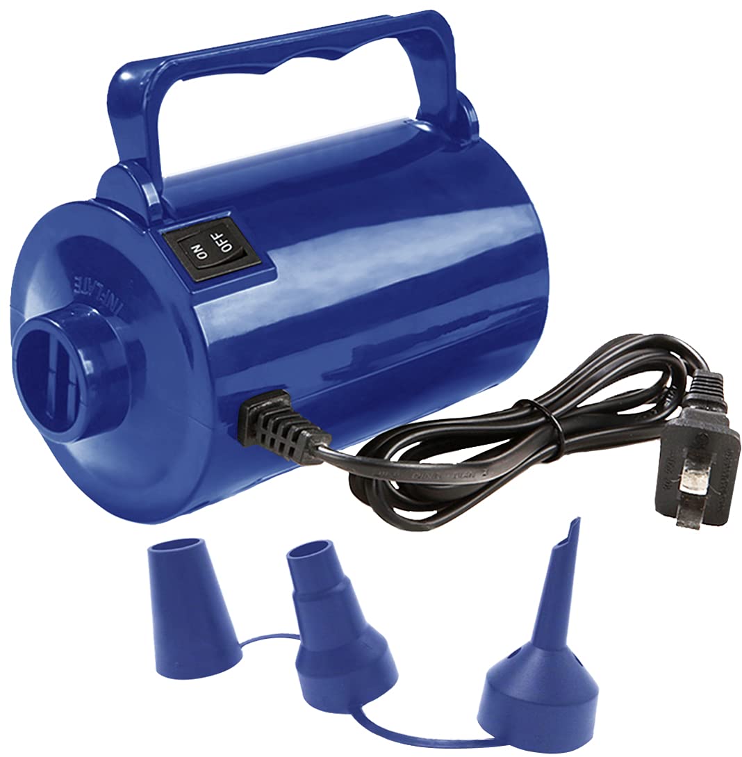 Electric Air Pump for Inflatable Pool Toys - High Power Quick-Fill Air Mattress Inflator Deflator Pump for Pool Float Raft Airbed with 3 Nozzles, 320W, 110V AC, 1.6PSI, Air Flow 26CFM