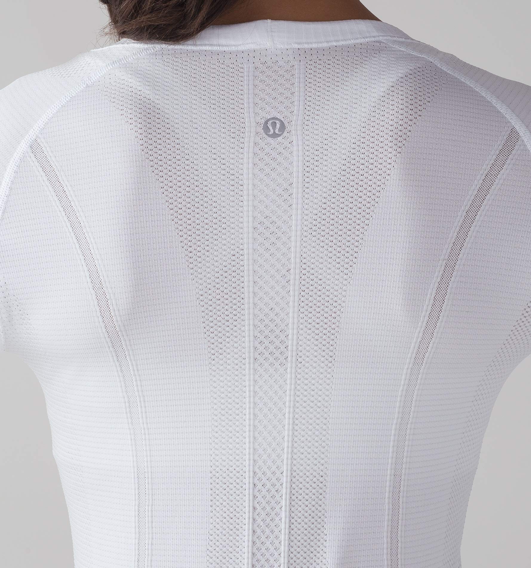 Lululemon Swiftly Tech Long Sleeve Crew (Heathered White, 10)