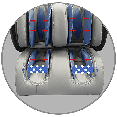 Osaki OS-Champ | Black & Gray | 2D SL-Track Full Body Massage Chair | Zero Gravity | Lumbar Heating | Foot & Calf | Auto Mode | Full Air Bag Compression | Bluetooth Speaker | Space Saving