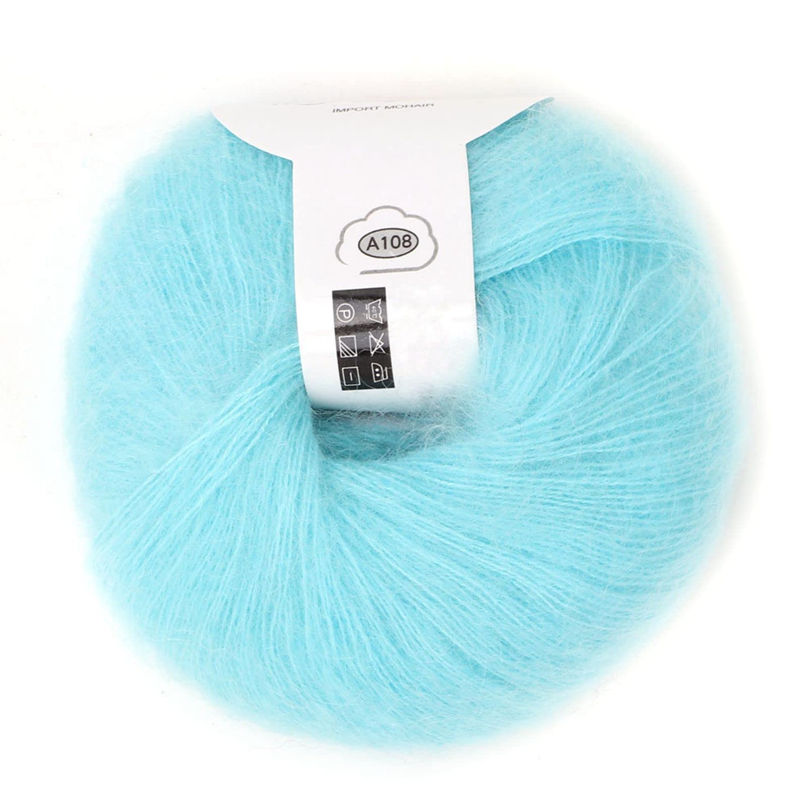 Wool Yarn, Soft Lightweight Knitting Yarn, Angora Mohair Hand Washable Crochet Yarn for Hand Knitting, Anti Pilling and Anti Shrinkage Yarn for Weave Scarve, Shawl, Sweater, Hat