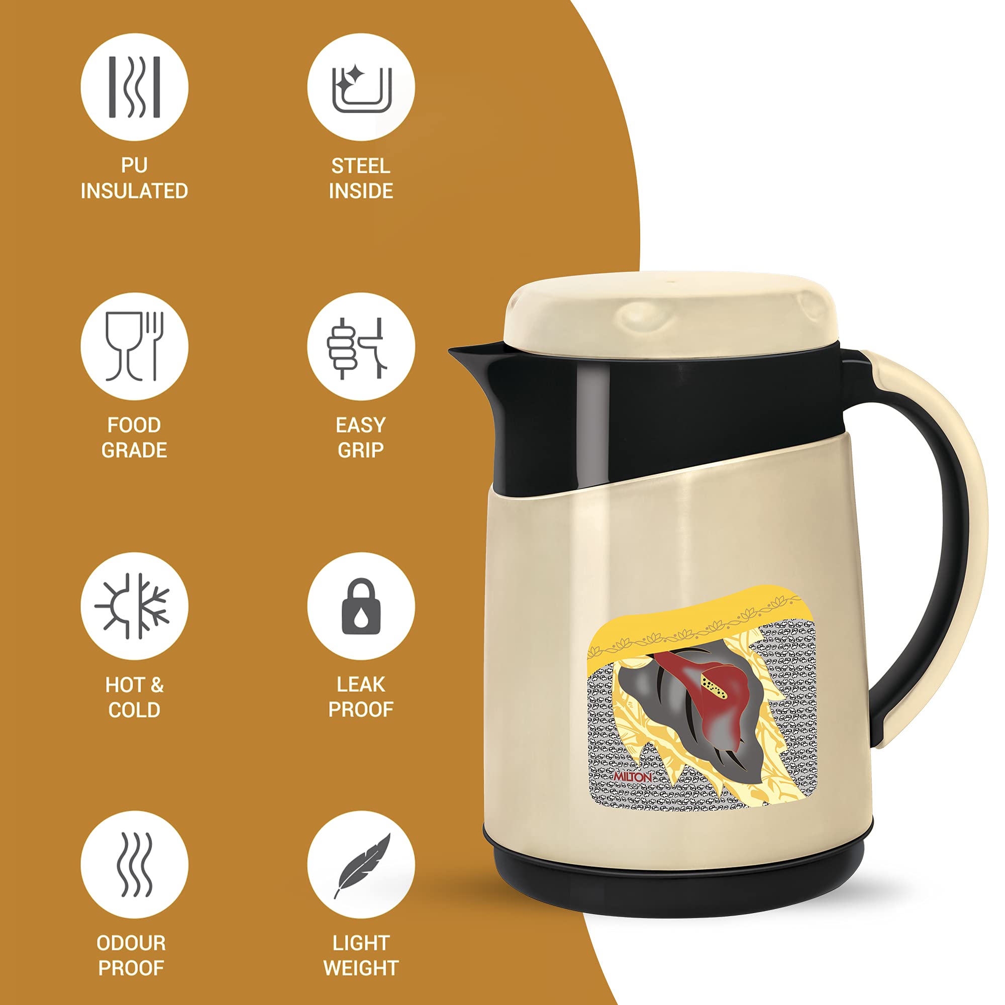 Milton Viva Tuff 500ml Tea,Coffee and Water Jug vacuum-insulated steel flask
