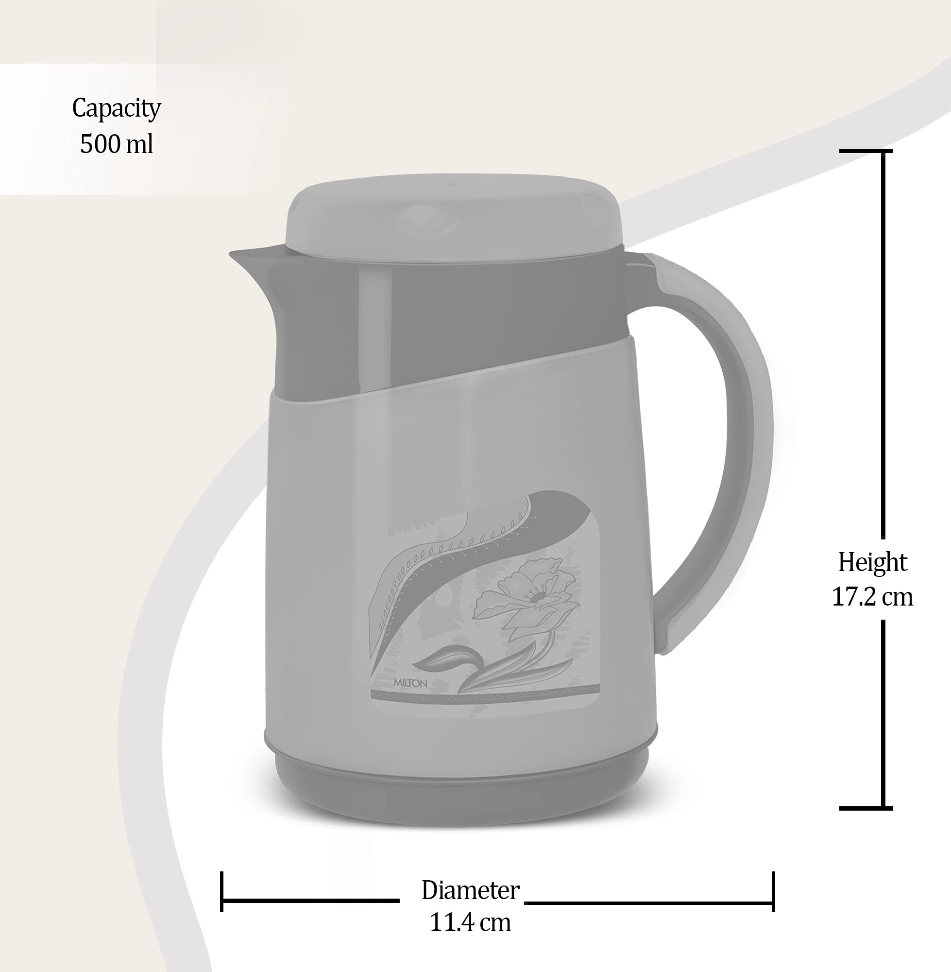 Milton Viva Tuff 500ml Tea,Coffee and Water Jug vacuum-insulated steel flask