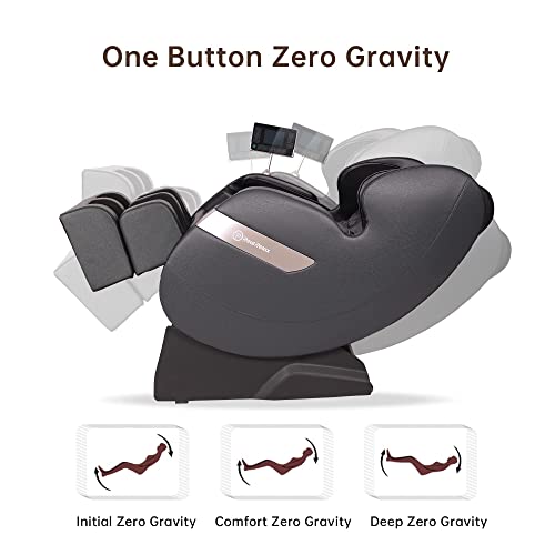 Real Relax 2025 Massage Chair of Dual-core S Track, Full Body Massage Recliner of Zero Gravity with APP Control, Black