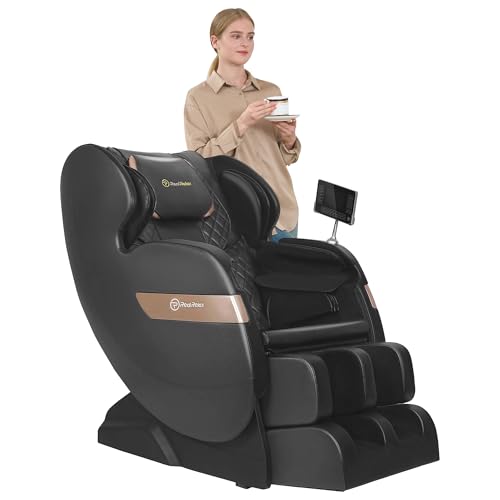 Real Relax 2025 Massage Chair of Dual-core S Track, Full Body Massage Recliner of Zero Gravity with APP Control, Black