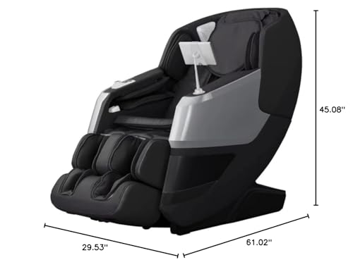 MassaMAX 2023 Massage Chair, Full Body Zero Gravity SL Track Recliner with Yoga Stretch, Voice Control, Heating, Airbags, Foot Massage (321-Black)
