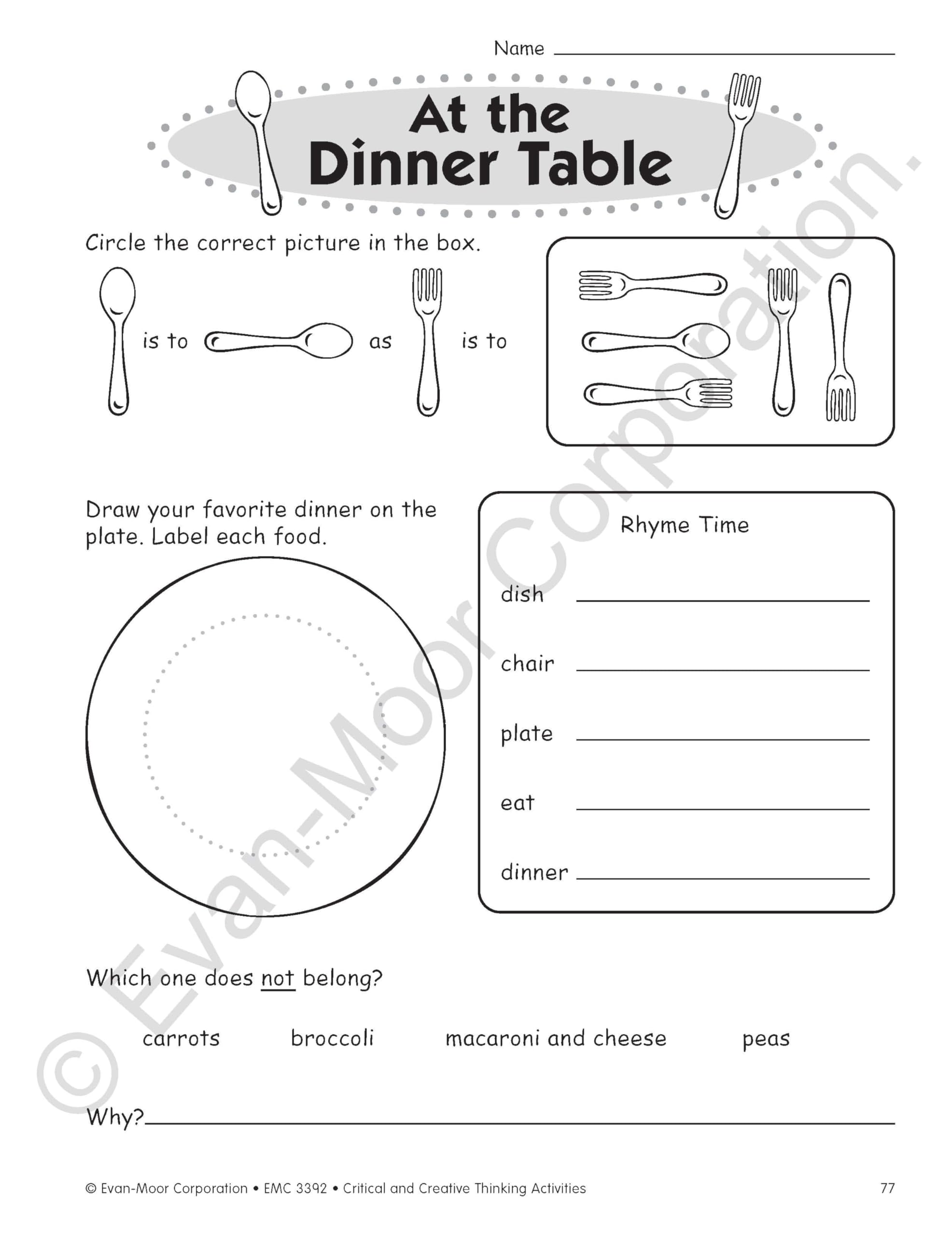 Evan-Moor Critical and Creative Thinking Activities Teacher's Resource Book, Grade 2
