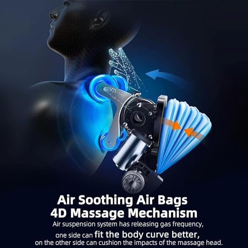 MassaMAX 2023 Massage Chair, Full Body Zero Gravity SL Track Recliner with Yoga Stretch, Voice Control, Heating, Airbags, Foot Massage (321-Black)