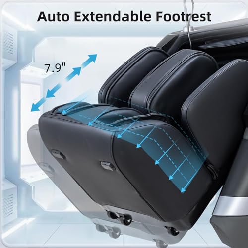 MassaMAX 2023 Massage Chair, Full Body Zero Gravity SL Track Recliner with Yoga Stretch, Voice Control, Heating, Airbags, Foot Massage (321-Black)