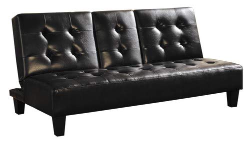 Milton Greens Stars 7502 Verano Futon Sofa Bed with Cup Holder, Black