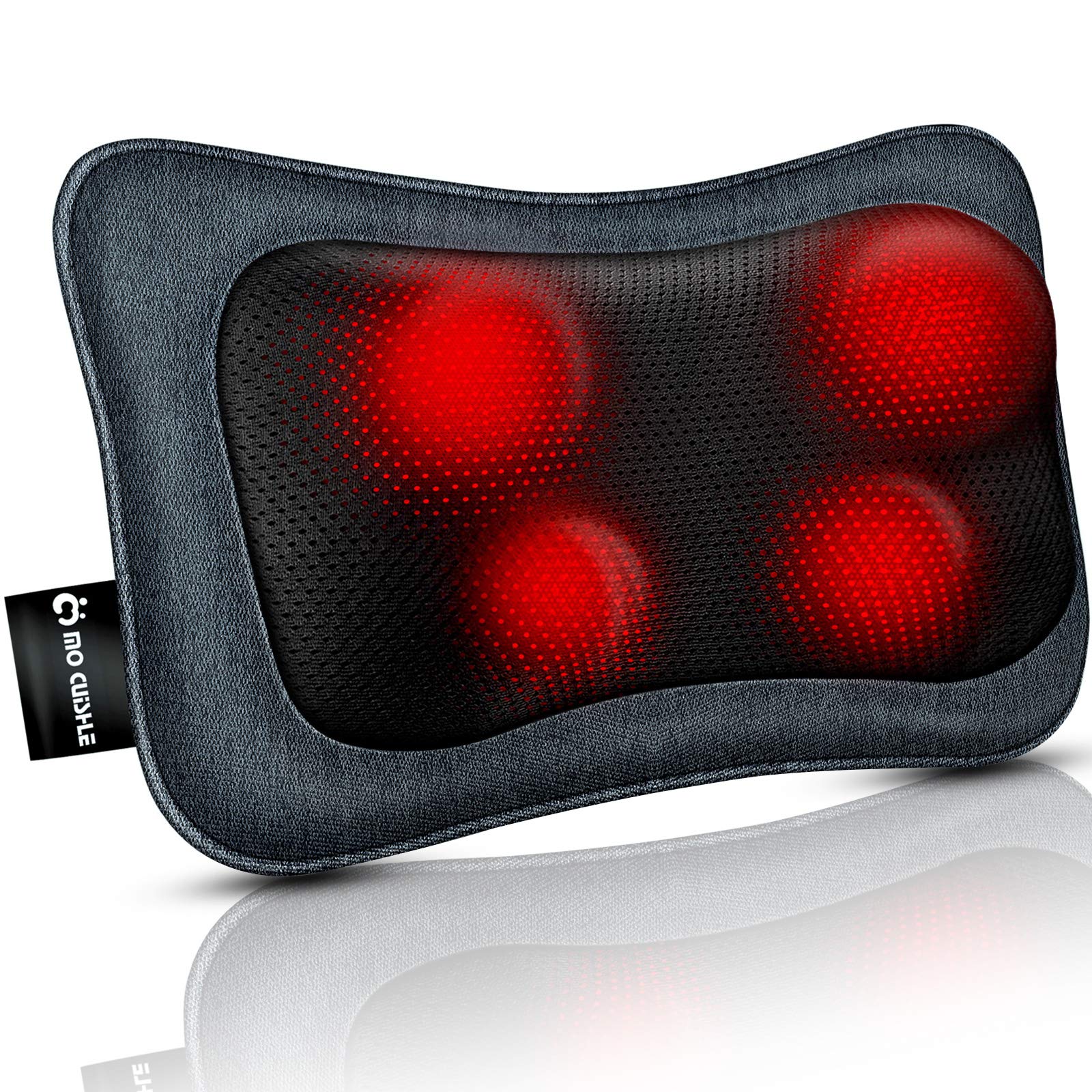 Mo Cuishle Electric Shiatsu Back Massager with Heat - Powerful 3D Kneading for Neck, Shoulder, Lower Back Pain Relief - Ergonomic Design for Home, Office, & Car - Gifts for Women, Men, Mom & Dad