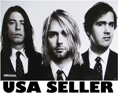 Nirvana Well-Dressed Black & White Poster Kurt Cobain Dave Grohl b&w (Sent from USA in PVC Pipe)
