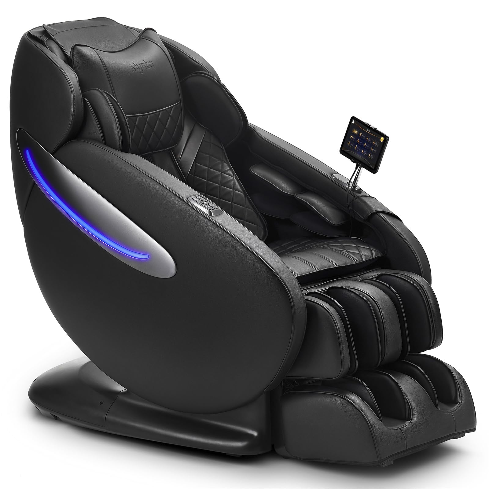MYNTA Massage Chair MC3100, Full Body Zero Gravity SL Track 3D Massage Chair with Calf Roller Massage, Voice Control, Thai Stretch, Black