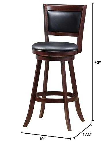 Milton Greens Stars Grant Bar Height Swivel Barstool, 29-Inch, Dark Brown