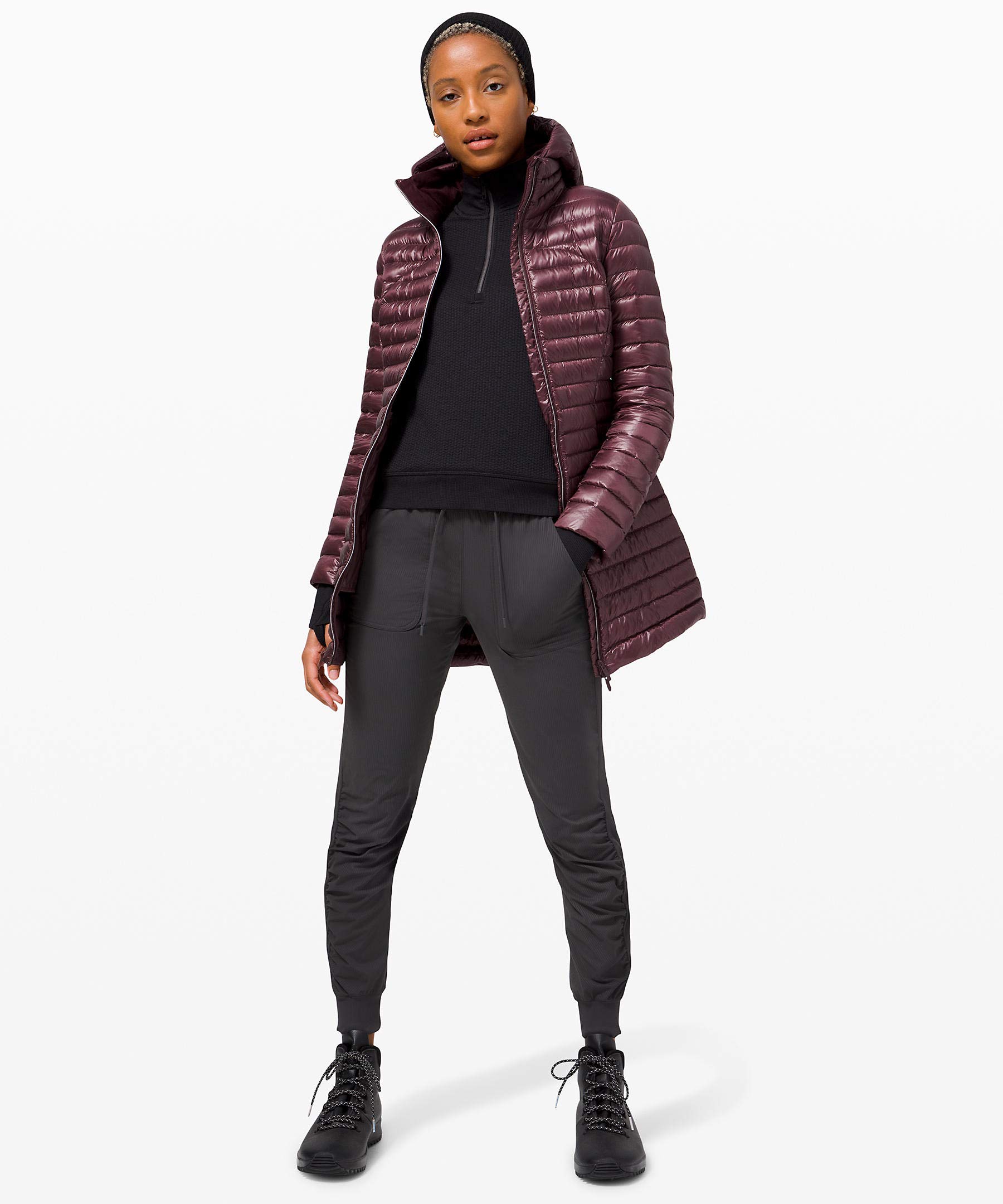 Lululemon Pack It Down Long Jacket Shine (Bordeaux Drama, numeric_4)