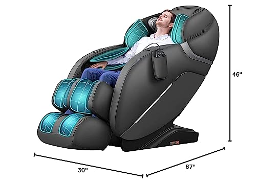 iRest SL Track A303 Massage Chair Recliner, Full Body Massage Chair with Zero Gravity, Airbags, Heating, and Foot Massage (Black)