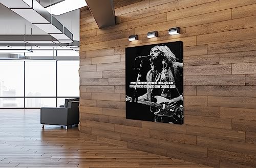 SpiritualHands Kurt Cobain Canvas Wall Art - Posters, Prints, and Decorations for Nirvana Fans - Unique Memorabilia and Gifts (09 KURT COBAIN PARANOID, 8" x 12" - Ready to Hang)