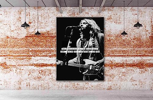 SpiritualHands Kurt Cobain Canvas Wall Art - Posters, Prints, and Decorations for Nirvana Fans - Unique Memorabilia and Gifts (09 KURT COBAIN PARANOID, 8" x 12" - Ready to Hang)