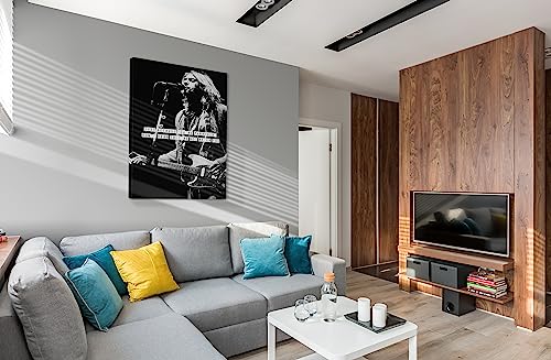 SpiritualHands Kurt Cobain Canvas Wall Art - Posters, Prints, and Decorations for Nirvana Fans - Unique Memorabilia and Gifts (09 KURT COBAIN PARANOID, 8" x 12" - Ready to Hang)