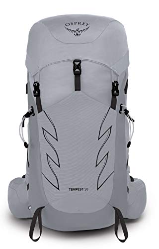 Osprey Tempest 30L Women's Hiking Backpack with Hipbelt, Aluminum Grey, WM/L
