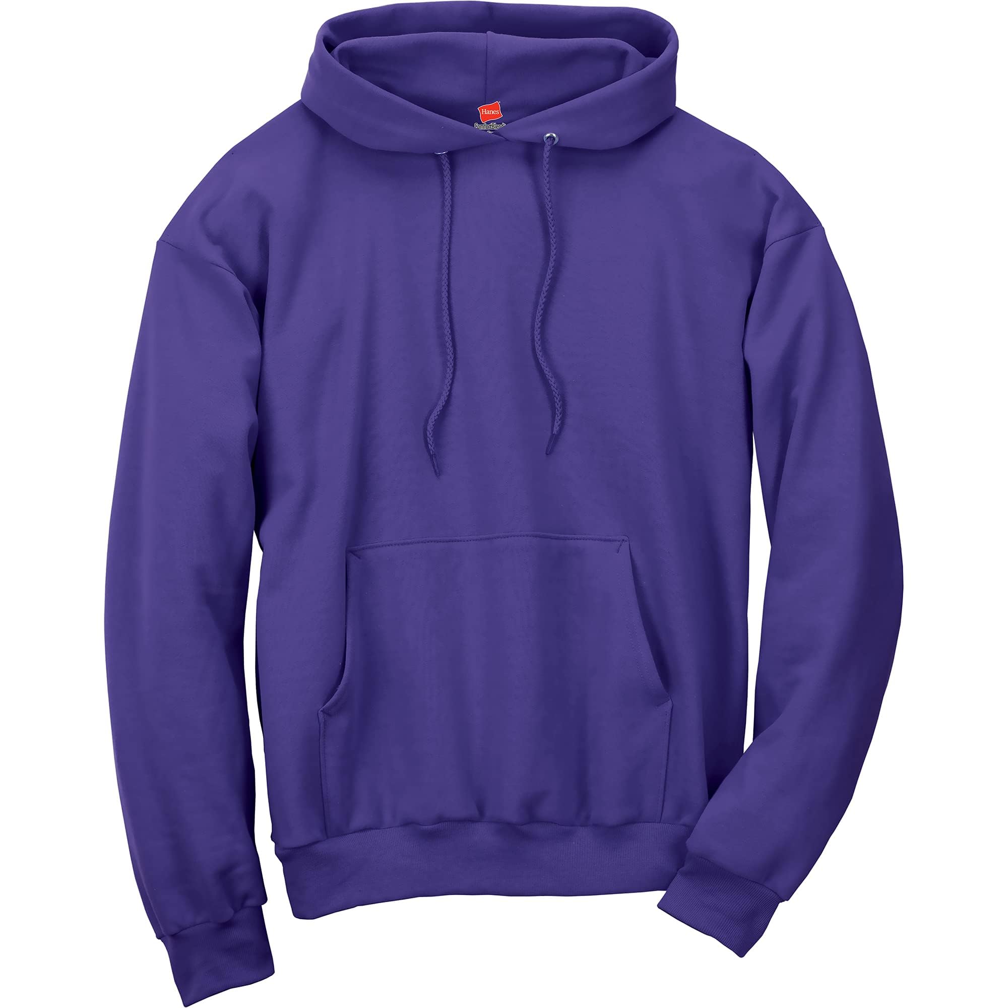 Hanes Mens Ecosmart Hoodie, Midweight Fleece Sweatshirt, Pullover Hooded For, Purple, XX-Large US