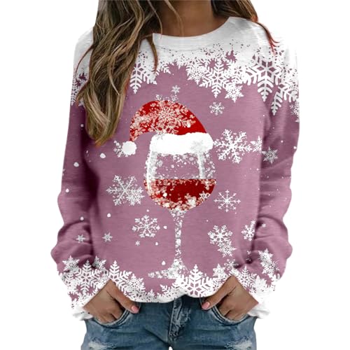 Christmas Sweatshirts for Women Fall Sweater for Women 2023 Merry Christmas Shirts Women Christmas Shirts for Women Cute Cold Shoulder Trendy y2k Outfits Long Sleeve top Floor Length Womenās