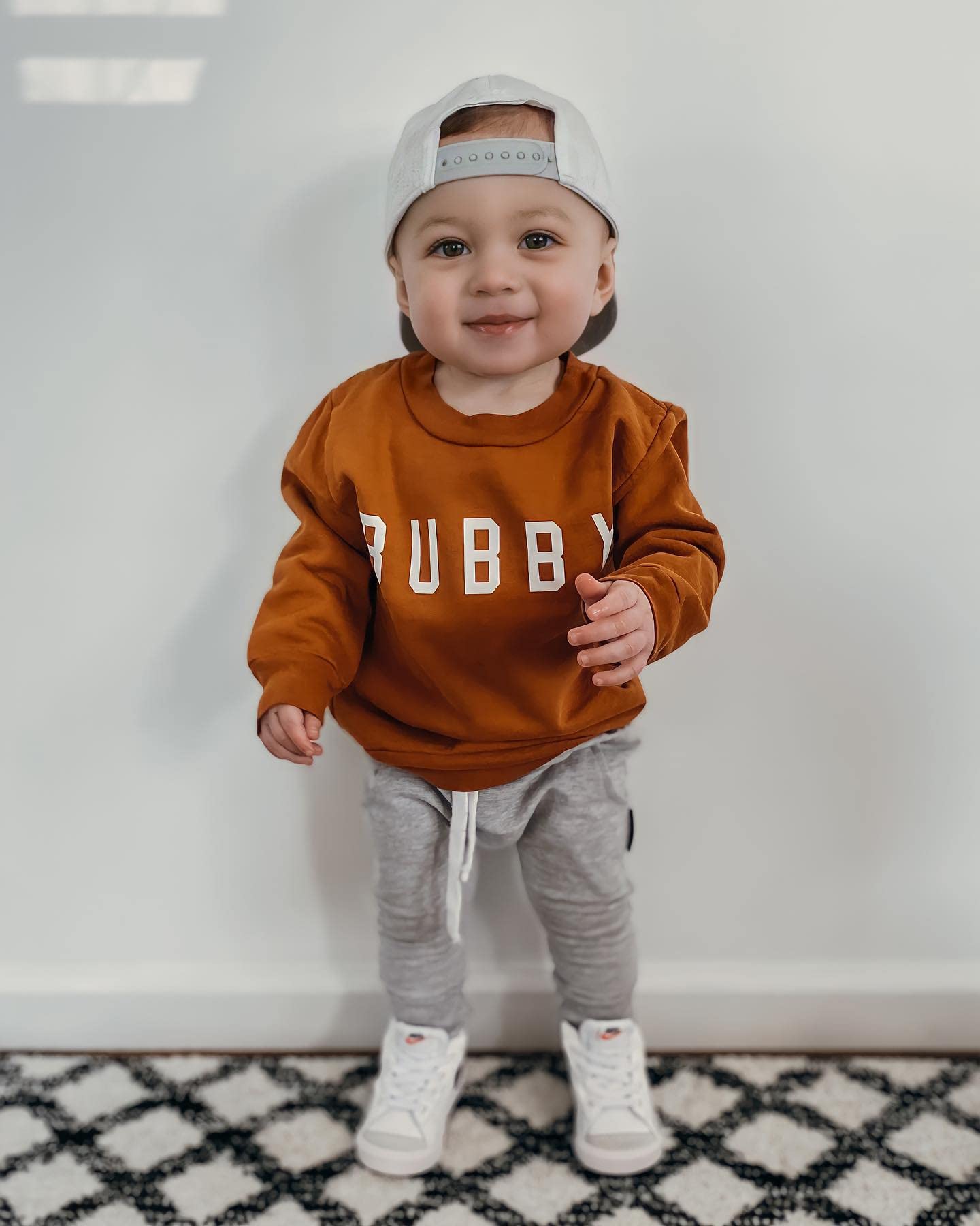 YOKJZJD Infant Toddler Baby Boy Fall Winter Outfits Letter Pullover Sweatshirt Long Sleeve T-Shirt Tops Pants Sweatsuit Clothes Set (Brown, 2-3T)