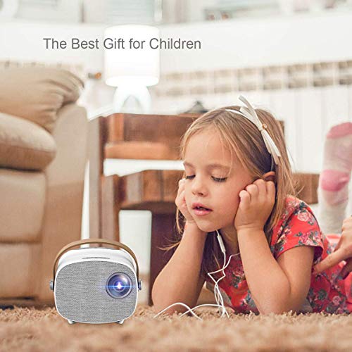 Mini Projector,Lejiada Portable Projector for Kids,Small Movie Projector for Bedroom, Home Theater Video Projector Compatible with iPhone/TV Stick/HDMI/USB/Micro SD/AV/Laptop