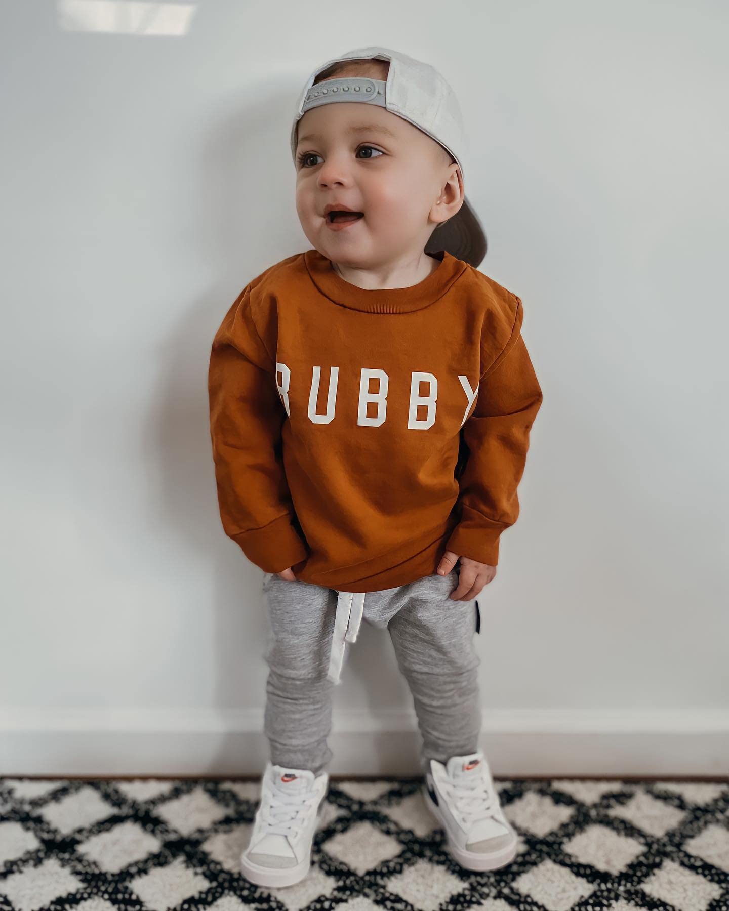 YOKJZJD Infant Toddler Baby Boy Fall Winter Outfits Letter Pullover Sweatshirt Long Sleeve T-Shirt Tops Pants Sweatsuit Clothes Set (Brown, 2-3T)