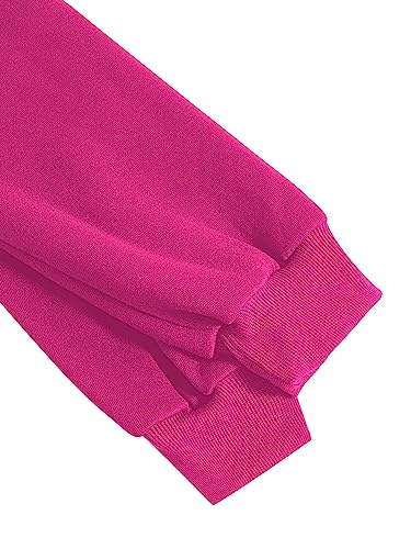 Floerns Women's Long Sleeve Zip Up Skeleton Hoodie Graphic Sweatshirt Jackets Hot Pink M