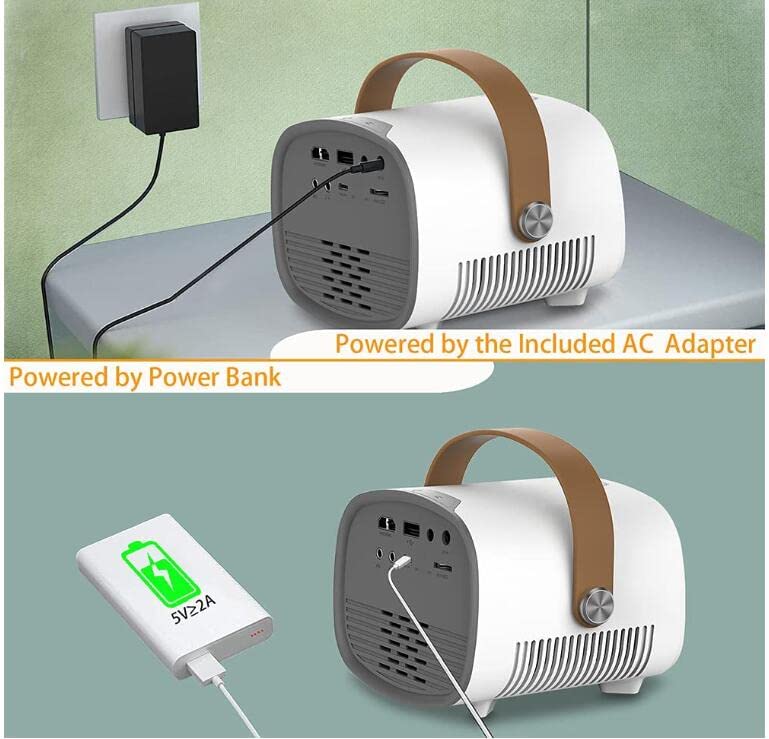 Mini Projector,Lejiada Portable Projector for Kids,Small Movie Projector for Bedroom, Home Theater Video Projector Compatible with iPhone/TV Stick/HDMI/USB/Micro SD/AV/Laptop