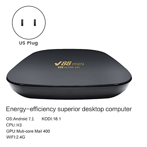 GIUIN 1 Set TV Box Android 12 Allwinner H3 Core 2.4G WiFi 8K Set Top Box 8GB+128GB Media Player US Plug