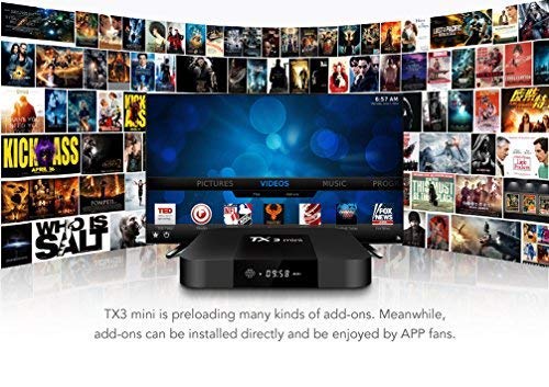 Android TV Box, Original TX3 Mini Android 10.0 TV Box 2GB RAM 16GB ROM Quad Core 64 Bits Support WiFi 100M LAN Smart TV Box 4K 3D HDR IPTV Media Player