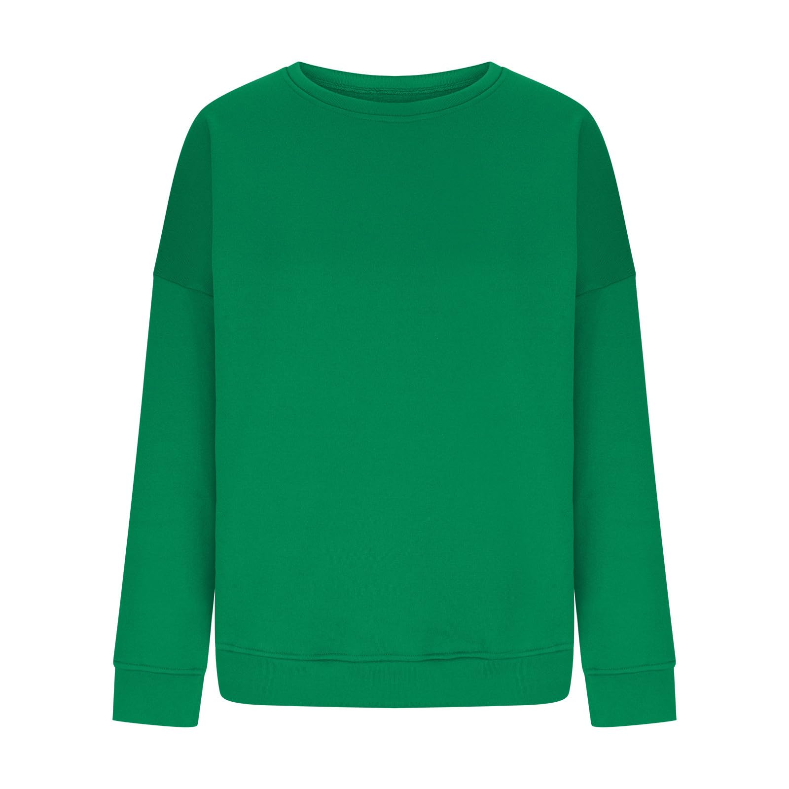 Ceboyel Oversized Sweatshirt For Women Solid Color Crewneck Pullover Tops Long Sleeve Sweaters Fall Fashion Trendy Clothes Fall Sweatshirts Green M