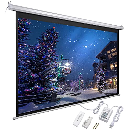 Yescom 92" 16:9 Electric Motorized Projector Screen Auto with Remote Control Home Classroom Meeting Room Bar