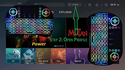 MELIKA Brazil IPTV Renew Code with Mini Keyboard Compatible with Hbox 6/7, A1/2/3, HTV 3/5 Valid for 1 Year