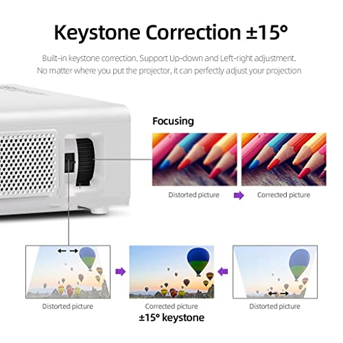 KXDFDC Led Projector Full Videoprojecteur 7500 Lumens Projektor 4k Video Beamer Mobile Phone Projetcor for Home Cinema