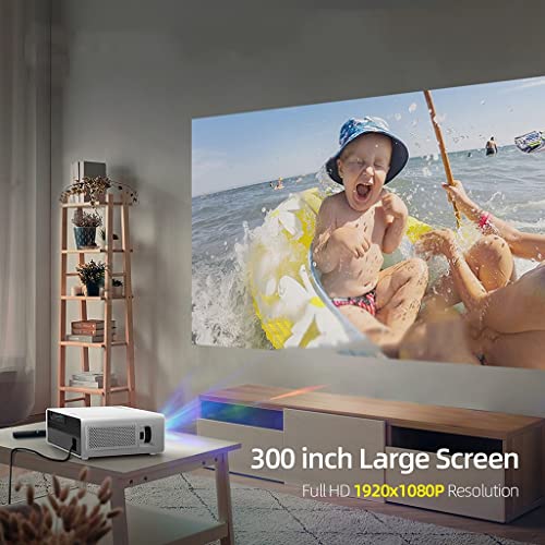 KXDFDC Led Projector Full Videoprojecteur 7500 Lumens Projektor 4k Video Beamer Mobile Phone Projetcor for Home Cinema