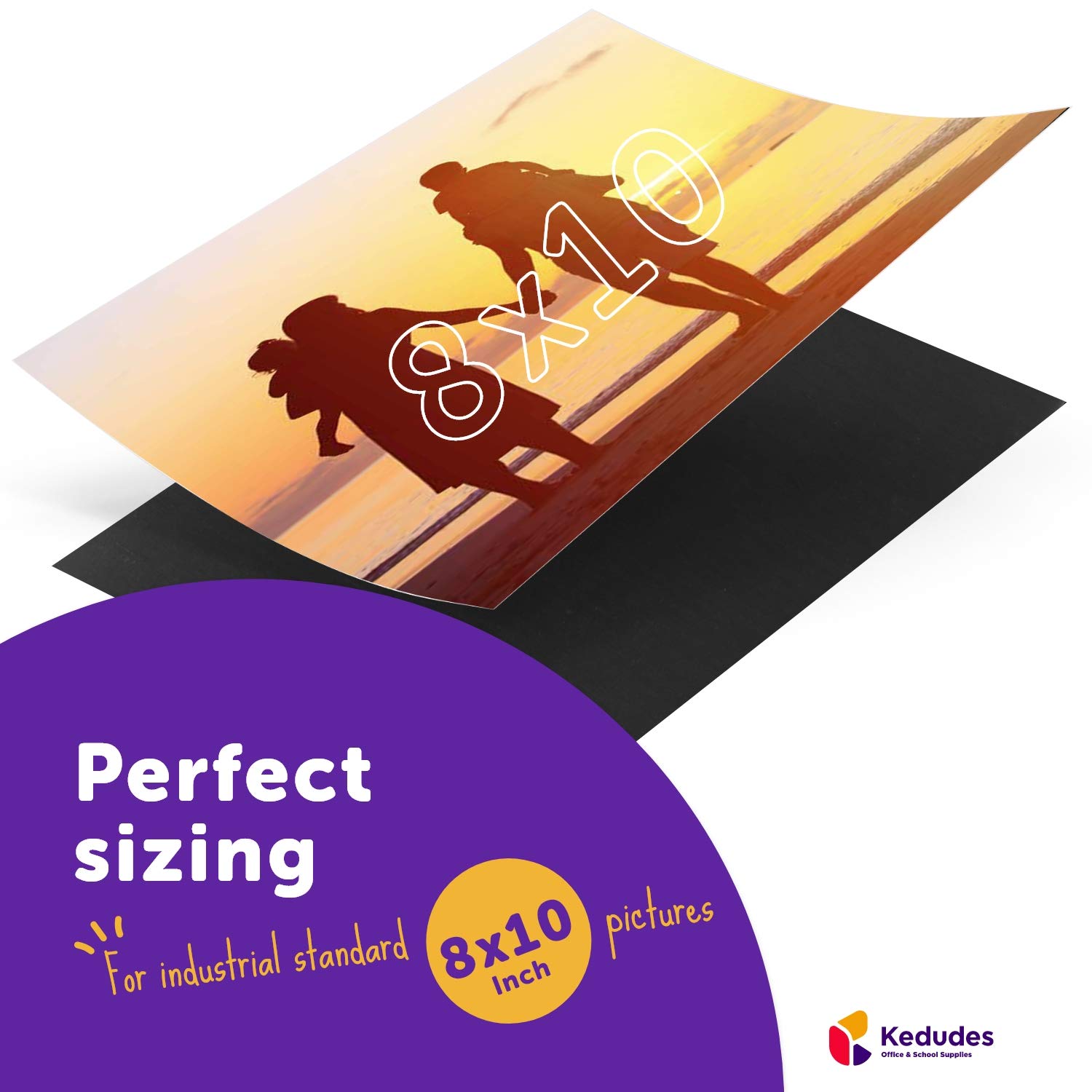 Kedudes Magnetic Sheets with Adhesive Backing - Magnetic Paper - Cut and Customize Flexible Self Adhesive Magnet Sheets (8x10 inch 10pk)