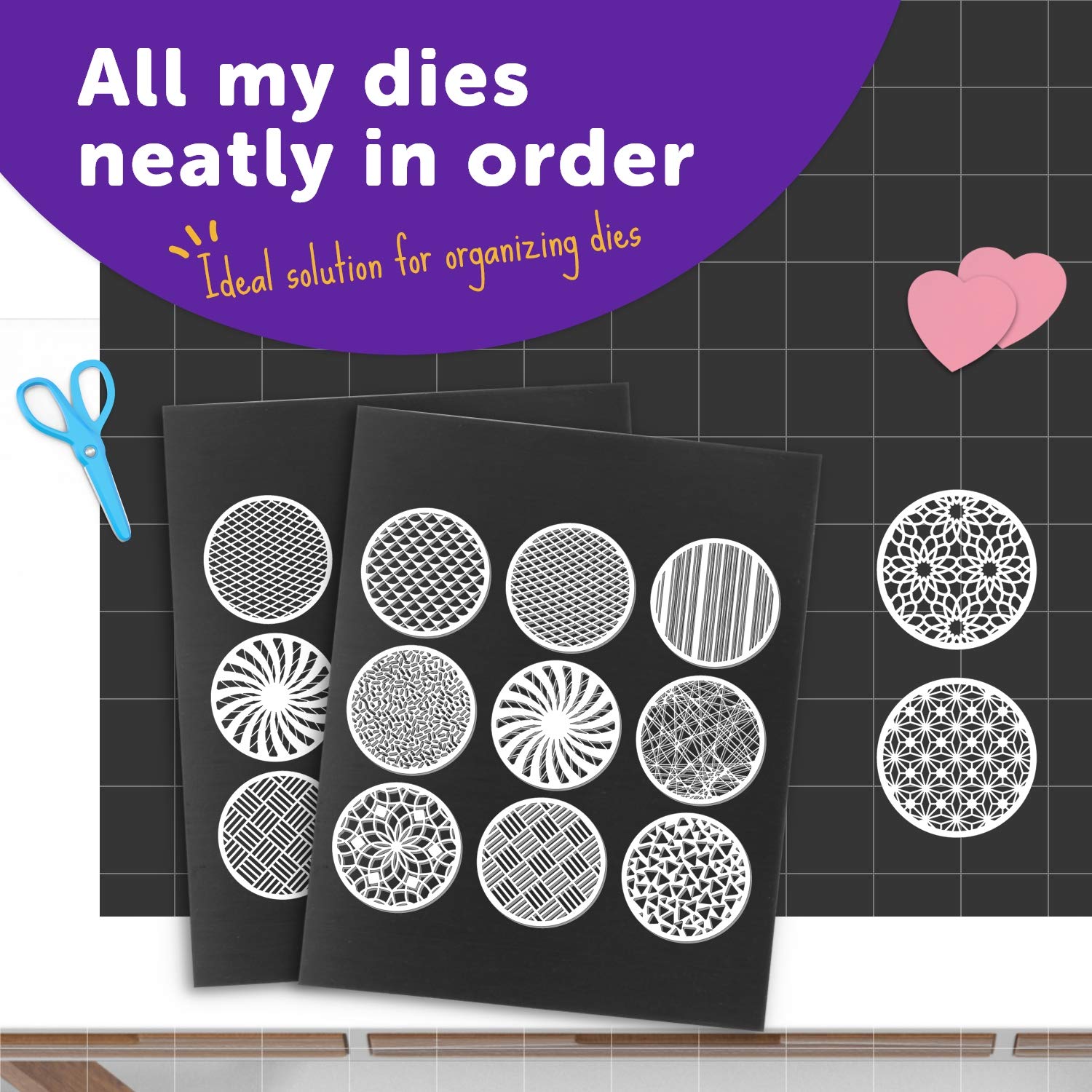 Kedudes Magnetic Sheets with Adhesive Backing - Magnetic Paper - Cut and Customize Flexible Self Adhesive Magnet Sheets (8x10 inch 10pk)