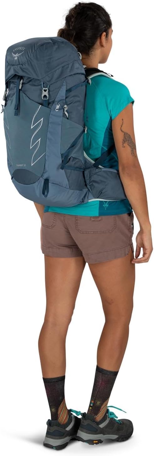 Osprey Tempest 30L Women's Hiking Backpack with Hipbelt, Stealth Black, WM/L