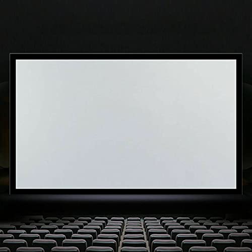 130" Wall Mount Projector Screen Portable Projector Screen Manual Movies Screen 16:9 for 4K 3D 1080P HD Aluminum Fixed Frame,Pull Down for Indoor Outdoor Home Theater Office
