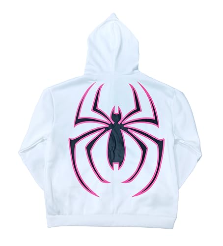 zkqeuak Zip Up Hoodie Sweatshirts Pullover Trendy Sweater Long Sleeve Streetwear Women Men Hooded Sweatshirt Funny Clothes Medium White