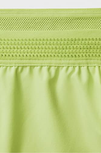 Fabletics Men's The Fundamental Short (Lined), Workout, Running, Training, Gym, Yoga, Ultra Lightweight, Athletic, 7" Inseam, M, Faded Lime
