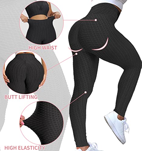 Murandick Booty Butt Lifting Leggings for Women Scrunch High Waist Textured Yoga Workout Pants