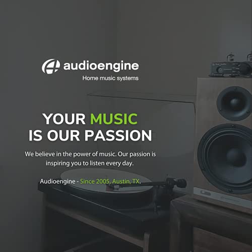 Audioengine HD6 150W Powered Bookshelf Stereo Speakers | Home Music System w/aptX HD Bluetooth, AUX Audio, Optical, RCA, 24-bit DAC (Walnut)