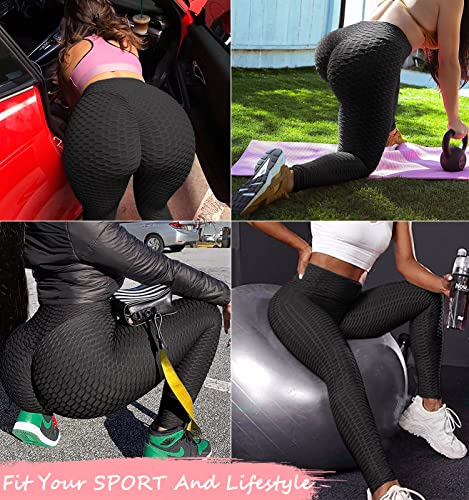 Murandick Booty Butt Lifting Leggings for Women Scrunch High Waist Textured Yoga Workout Pants