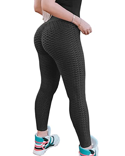 Murandick Booty Butt Lifting Leggings for Women Scrunch High Waist Textured Yoga Workout Pants